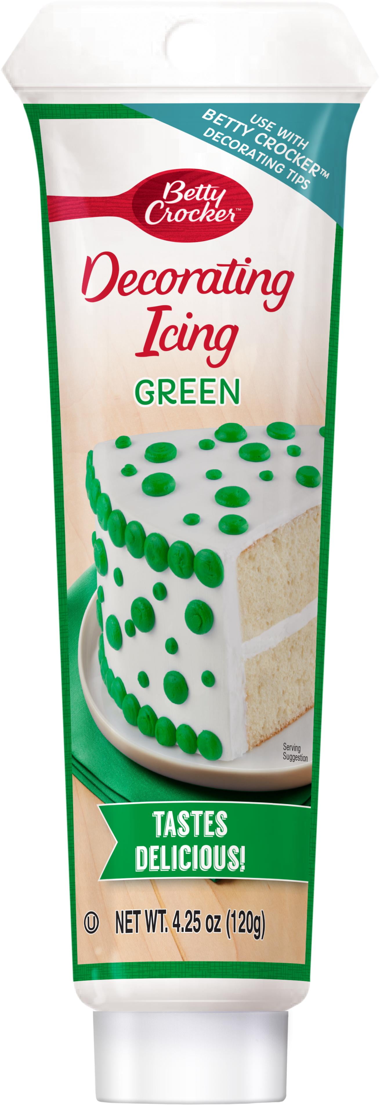 Betty Crocker Decorating Icing Tube, Green, 4.25 Ounces - Walmart.com