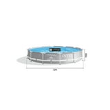 Intex 26700EH 10ft x 30in Prism Metal Frame Above Ground Pool with Easy ...