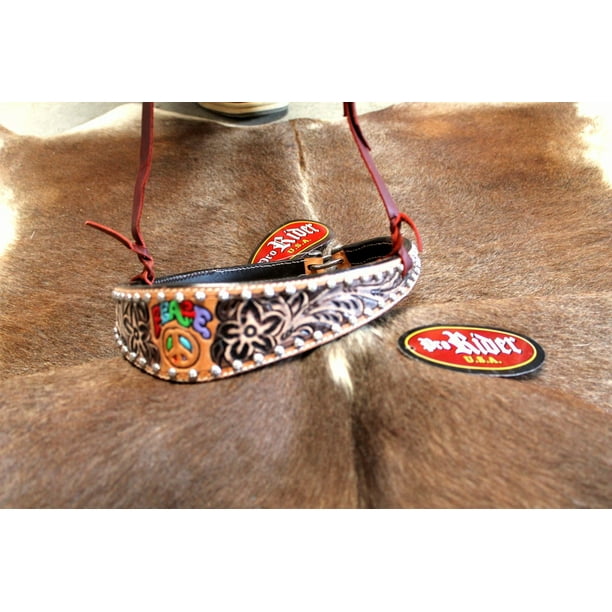 Horse Show Bridle Western Leather Barrel Racing Tack Rodeo Noseband ...