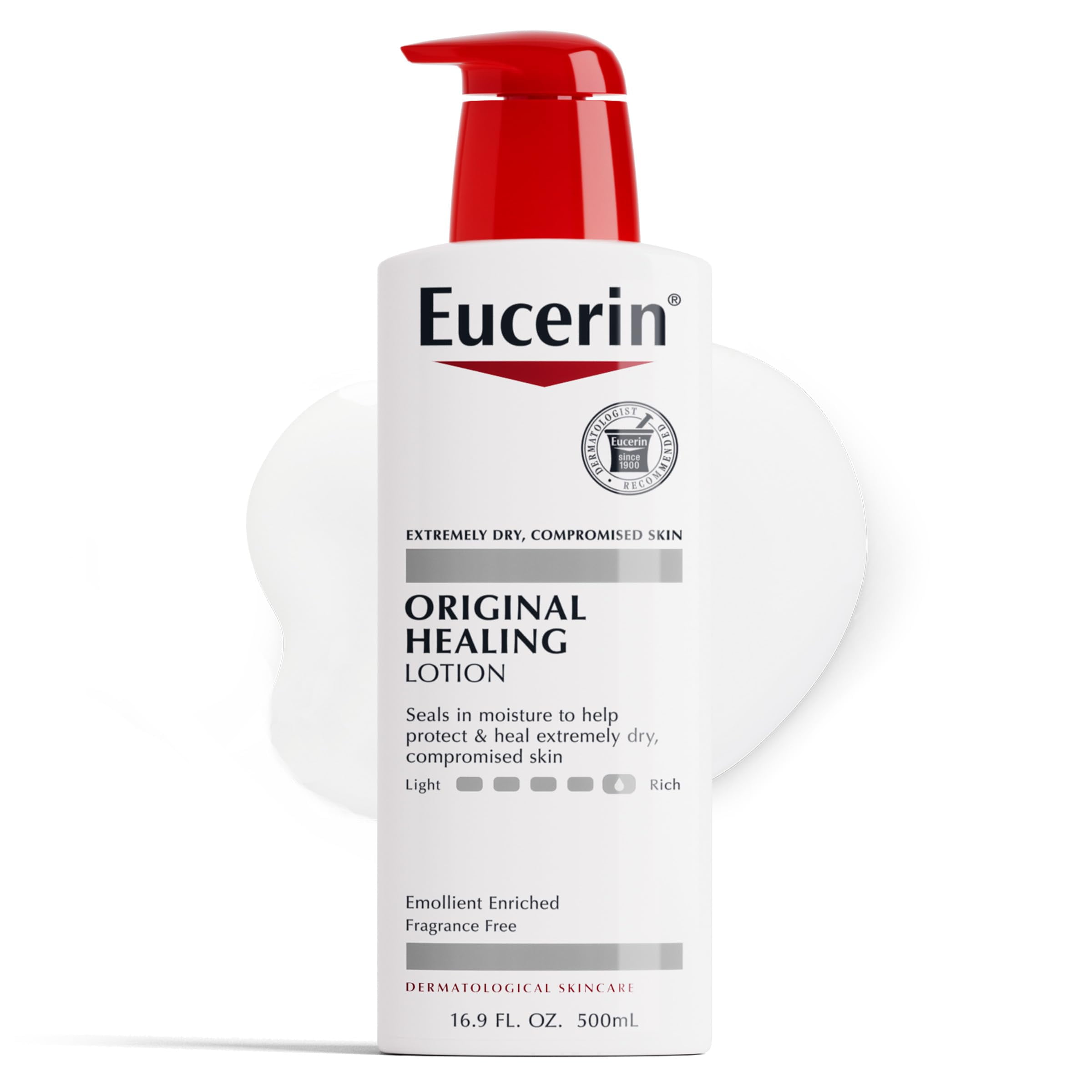 Loción corporal Eucerin Original Healing Rich 500 ml para piel seca ...
