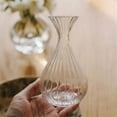 Giaone Modern Clear Glass Vase Ribbed Flower Pots For Floral ...