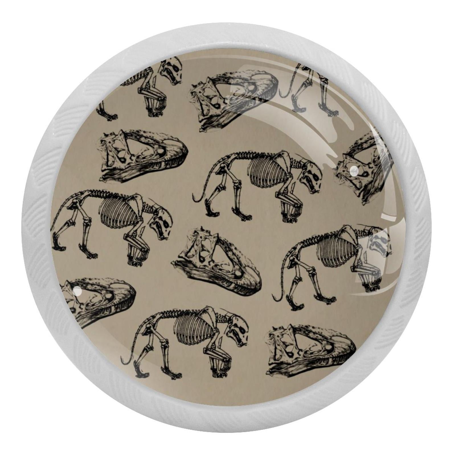 4PCS Round Bone Cabinet Fluorescence Knob Glowing in the Dark Furniture Drawer Pulls Handle with ...