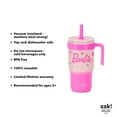 Zak Designs 18oz Barbie Kids Straw Handle Tumbler, Stainless Steel ...