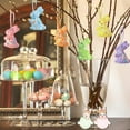 6pc Easter Bunny Hanging Decorations - Diy Painted Ornaments, Festive ...