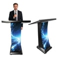 LED Display Smart Podium, HD GOB Digital Podium with Mobile Base ...