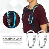 Carabiner Combination Lock, Locking Carabiner,3Colors Travel Bag ...