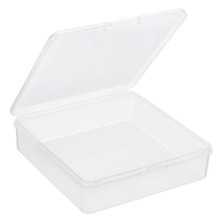 Uxcell 85x22mm Plastic Square Clear Storage Container Box with Lid, 6 ...