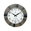 Infinity Instruments Forecaster Silver Outdoor Wall Clock with ...