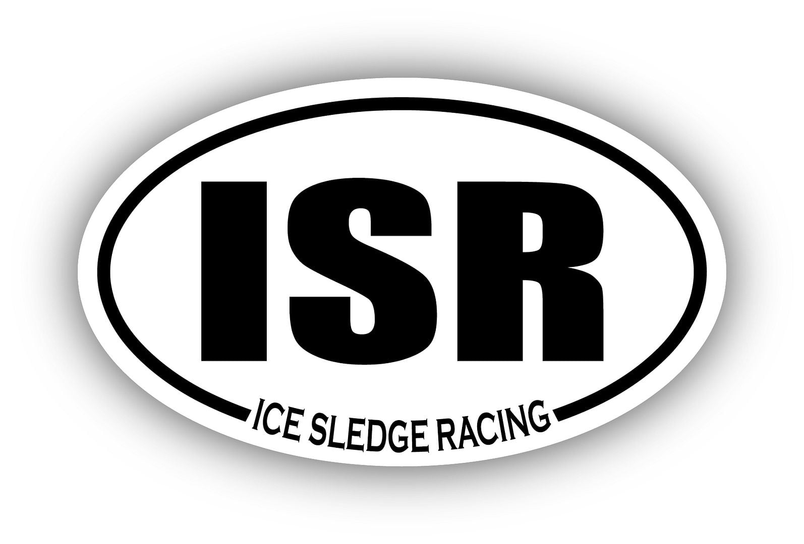 Ice Sledge Racing ISR Oval Bumper Sticker 3M Vinyl Decal 3 in x 5 in ...