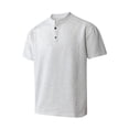 Aeguzox Mens T-shirts Daily Button Round Neck Solid Leisure Form,Sizes ...