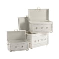 Seaside White Shell Set Of 3 Trunks - Walmart.com