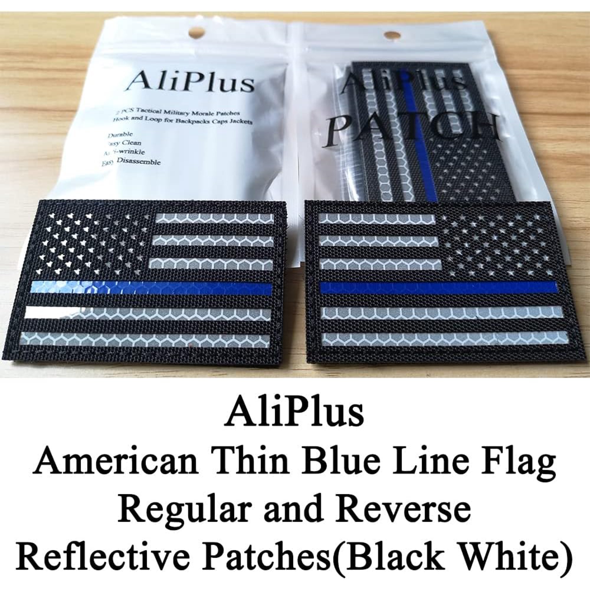 Hook And Loop Patches 2PCS AliPlus American Flag IR Patches - Infrared ...
