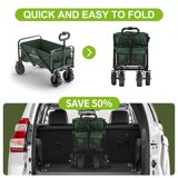 Slsy Electric Foldable Wagon Collapsible with 8" All-Terrain Wheel ...