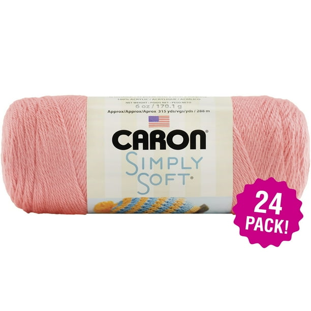 Caron Simply Soft Collection Yarn - Strawberry, Multipack of 24 ...