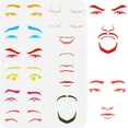 1pc Facial Features Stencils Emotions Sorrows and Joys Plastic Drawing ...