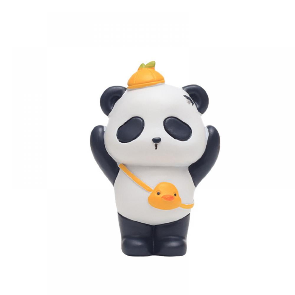 Panda Cake Decor-Cartoon Resin Panda Statue,Animal Figurines Collection ...