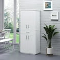 HomCom Modern Kitchen Pantry Freestanding Cabinet Cupboard with Doors ...