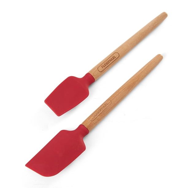 Farberware Professional Red Mini Beech Wood Handle Spatula Set ...