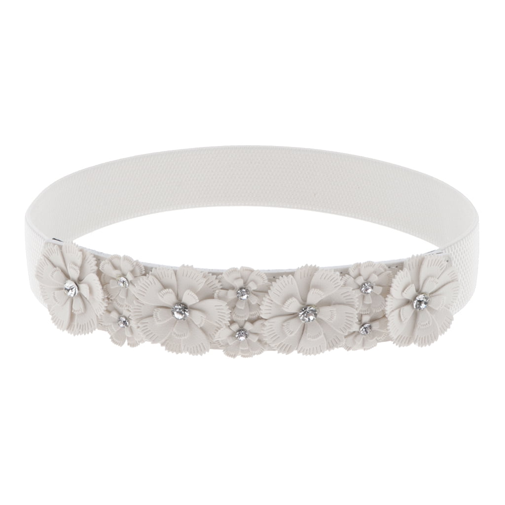 Click here for Bunblic Flower Rhinestone Waistband Waist Belt Pu... prices