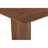 Pemberly Row Contemporary Rectangular Dining Table in Walnut - Walmart.com