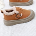 Brown Snow Boots For Women Slip On Winter Shoes Fleece Lined With Thick ...