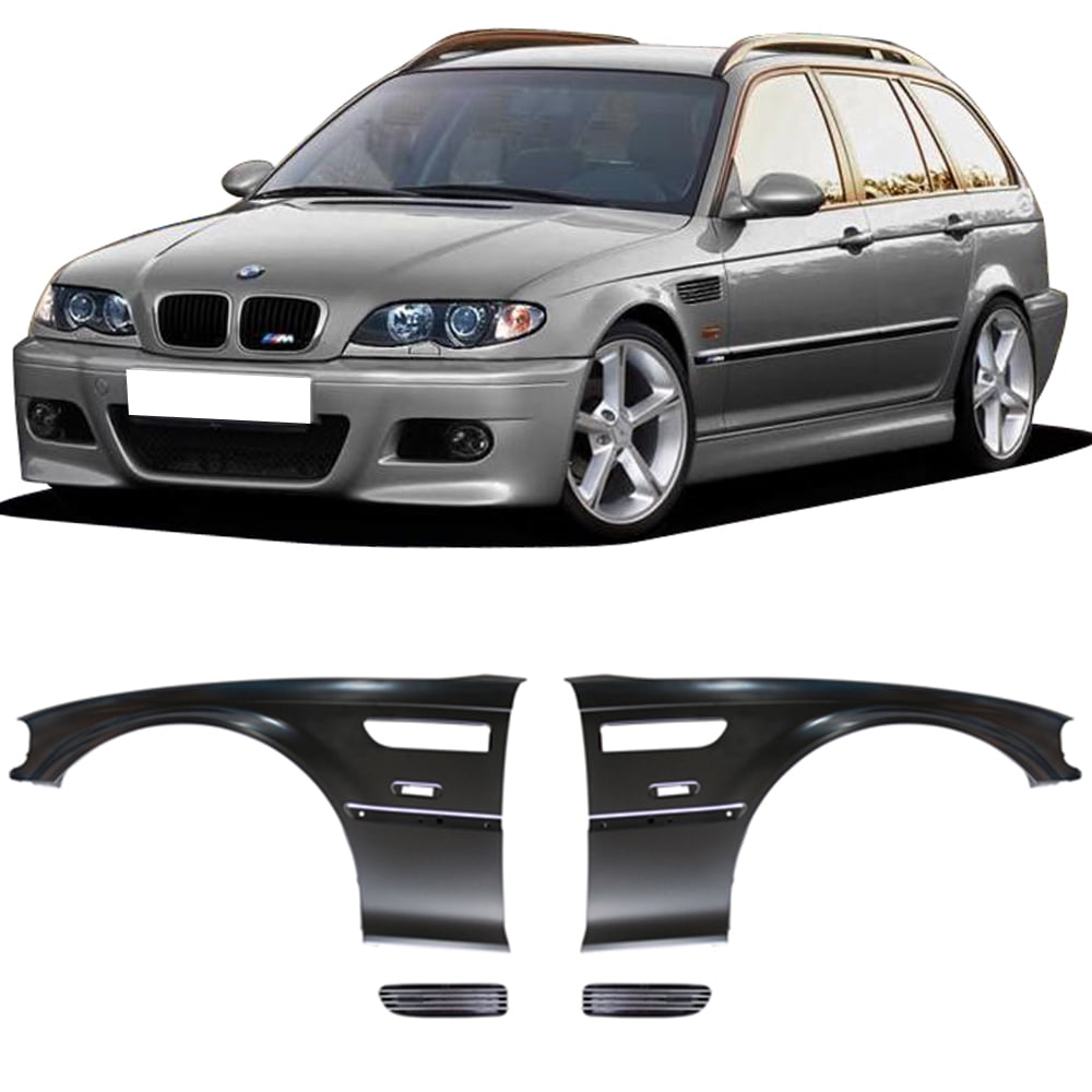 Ikon Motorsports Compatible with 98-02 E46 3 Series 2Dr M3 Style Metal ...
