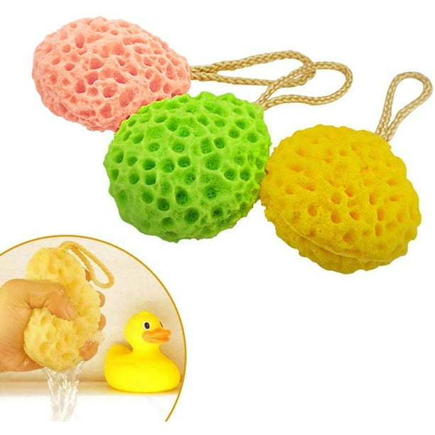 NOGIS Exfoliating Bath Sponge For Adults and Kids – Pack of 3 Massage ...