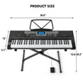 MUSTAR 61 Lighted Keys Electric Keyboard, USB MIDI, Sustain Pedal ...
