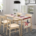4th of July Kitchen Table Runner, Rustic Star Wooden American Flag Star ...
