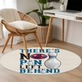 Bowling Ball 4FT Round Area Rugs There's No Pin Left Behind Linen ...