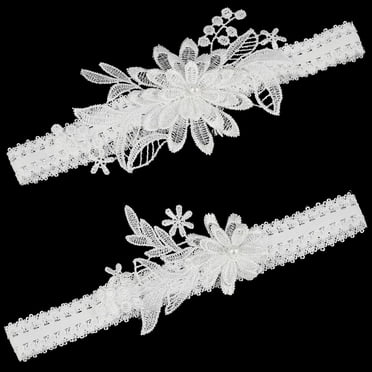 White Lace Trimheart Garter - Walmart.com