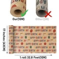 Birthday Wrapping Paper,Gift Wrapping Paper Roll,Kraft Wrapping Paper ...