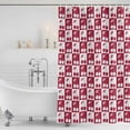 Cherry Plaid Shower Curtain Set - Standard 72" x 72" Washable Bathtub ...