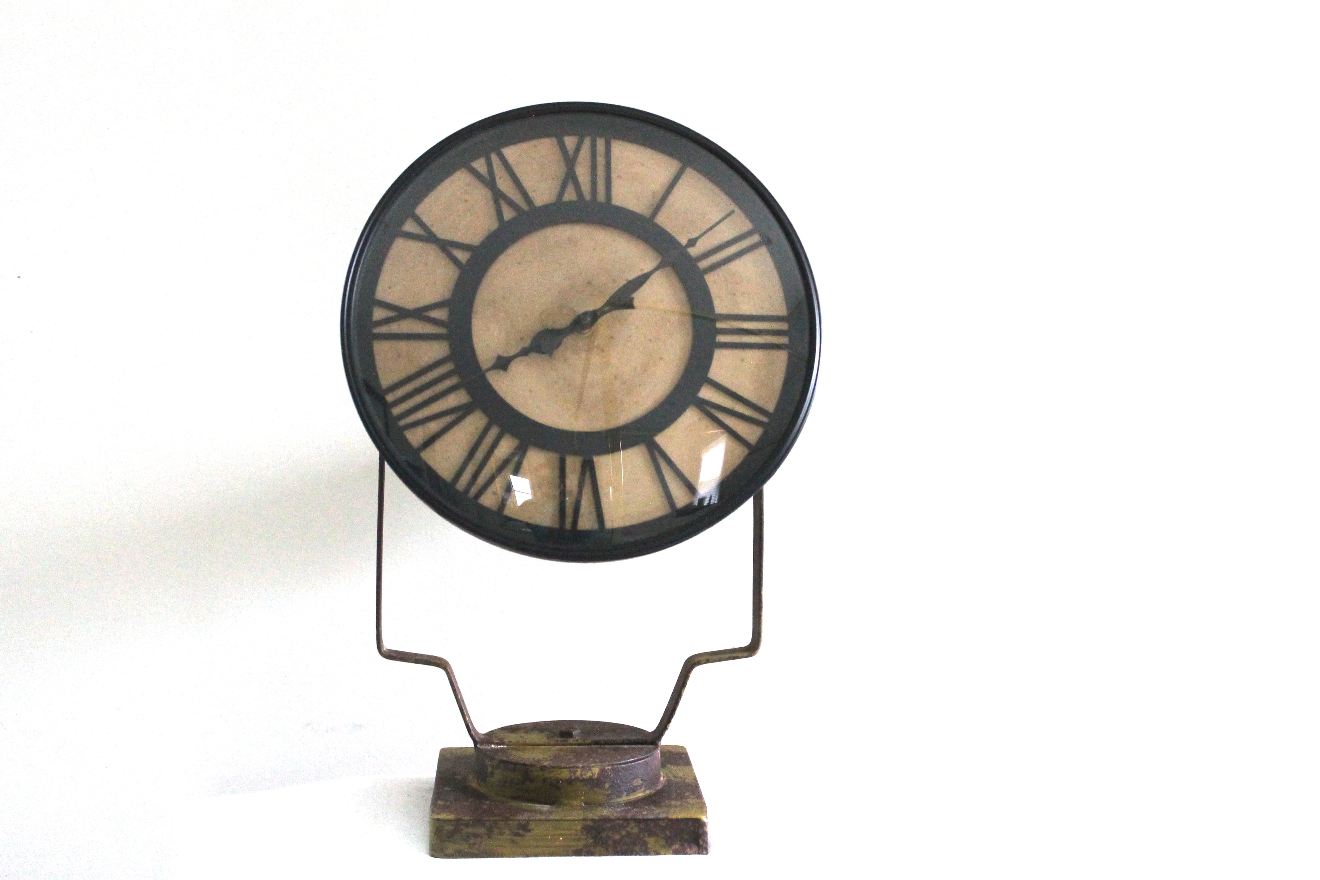 Iron Floor Clock made from Old Iron Lamp, Green - Walmart.com