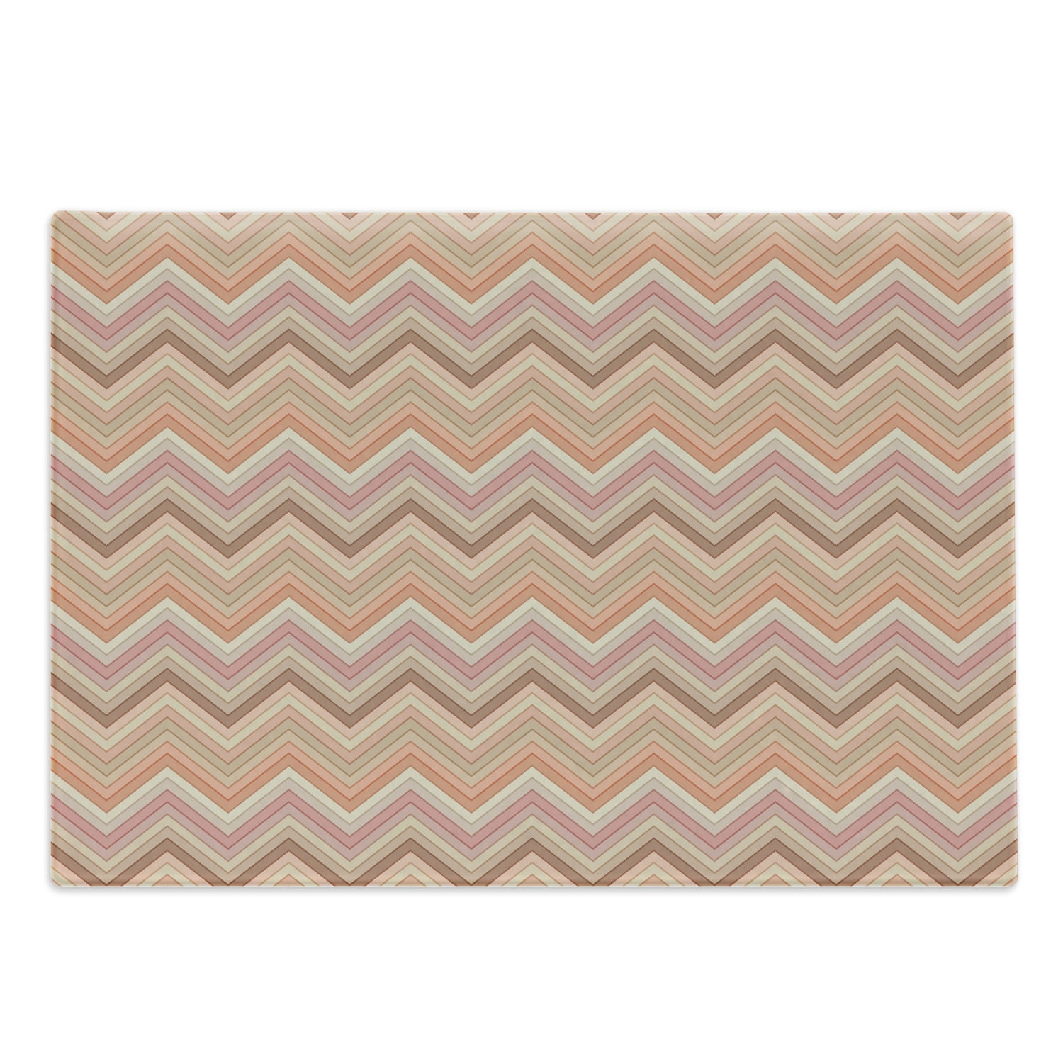 Peach Cutting Board, Old Fashion Zigzag Chevron Pattern with Warm Color ...