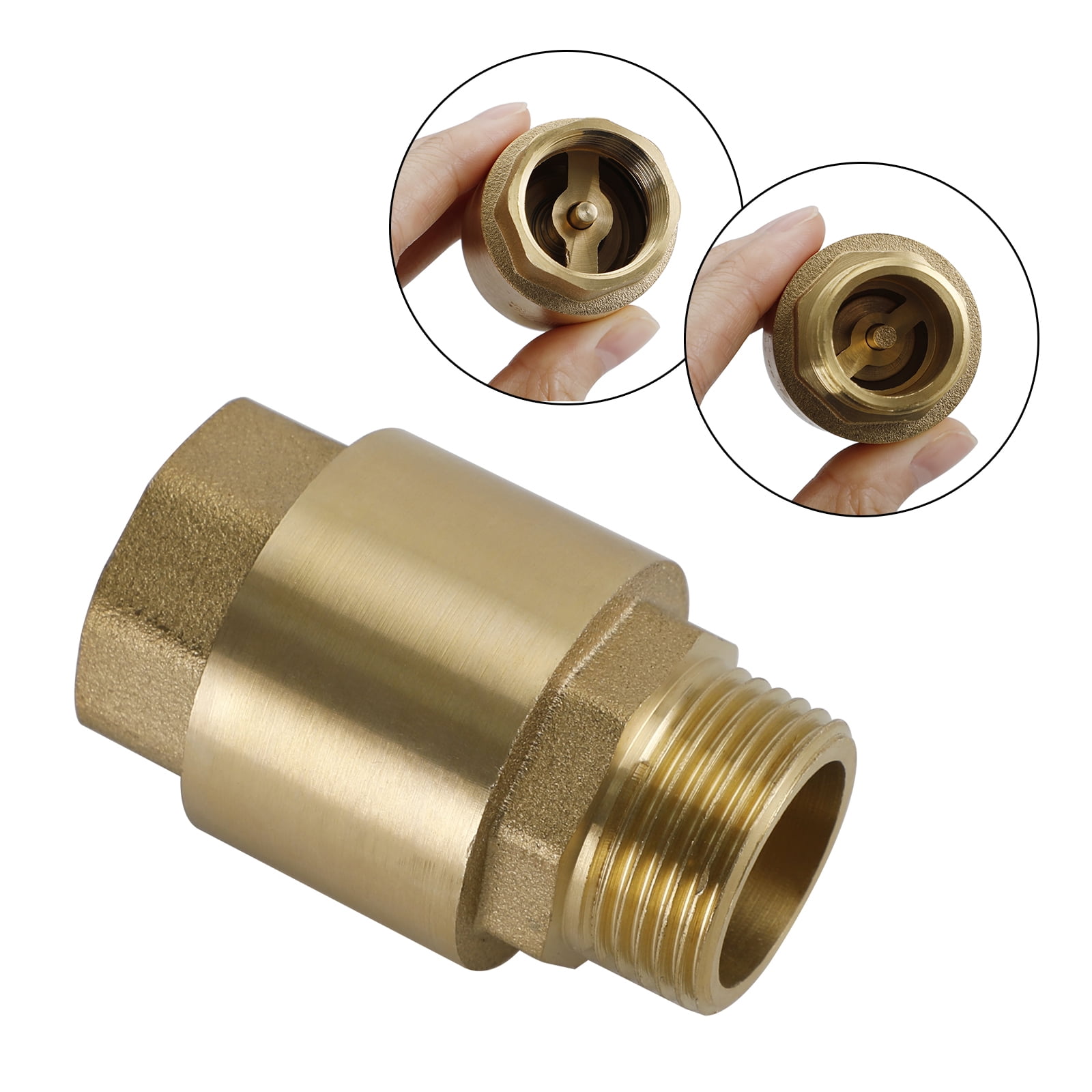 Brass Check Valve G3/4" M To F Thread Non-Return Backflow Prevention ...