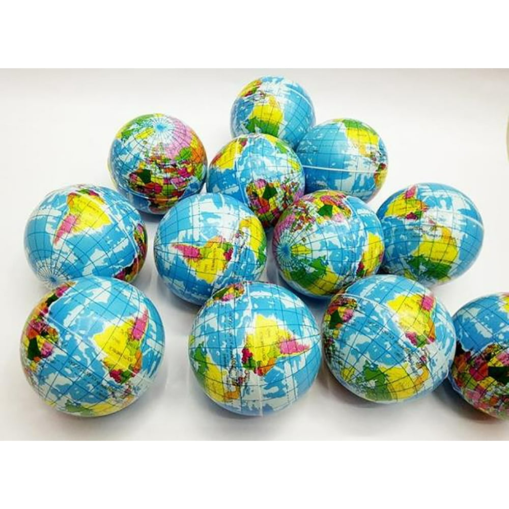 Mini Planet Earth Soft Foam Stress Balls (24 Balls Per Box) - Walmart ...