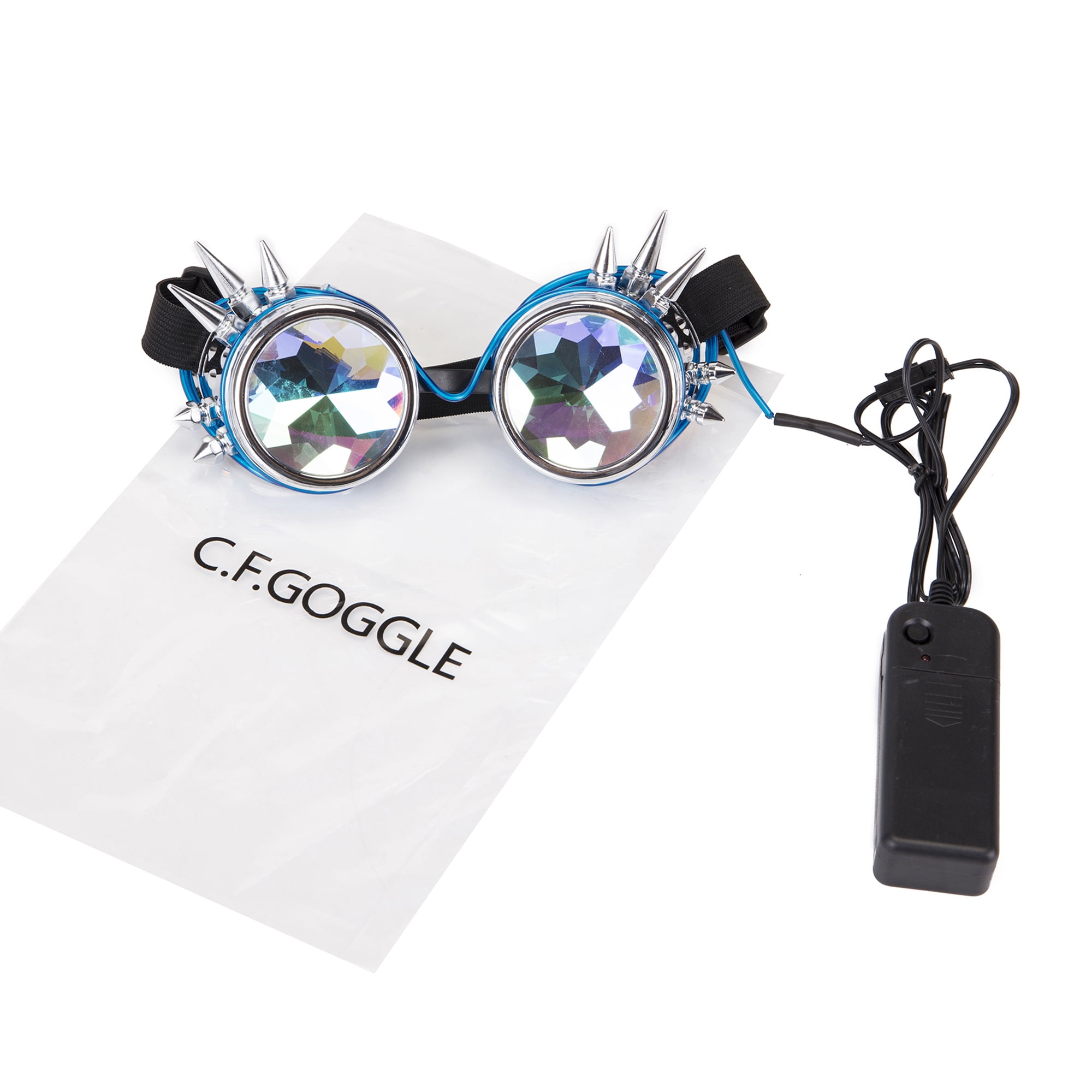 SAYFUT Spiked Wire Glow Glasses Led Bright Light Safety Light Up ...