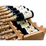 DECOMIL - 36 Bottle Stackable Modular Wine Rack Wine Storage Rack Solid ...