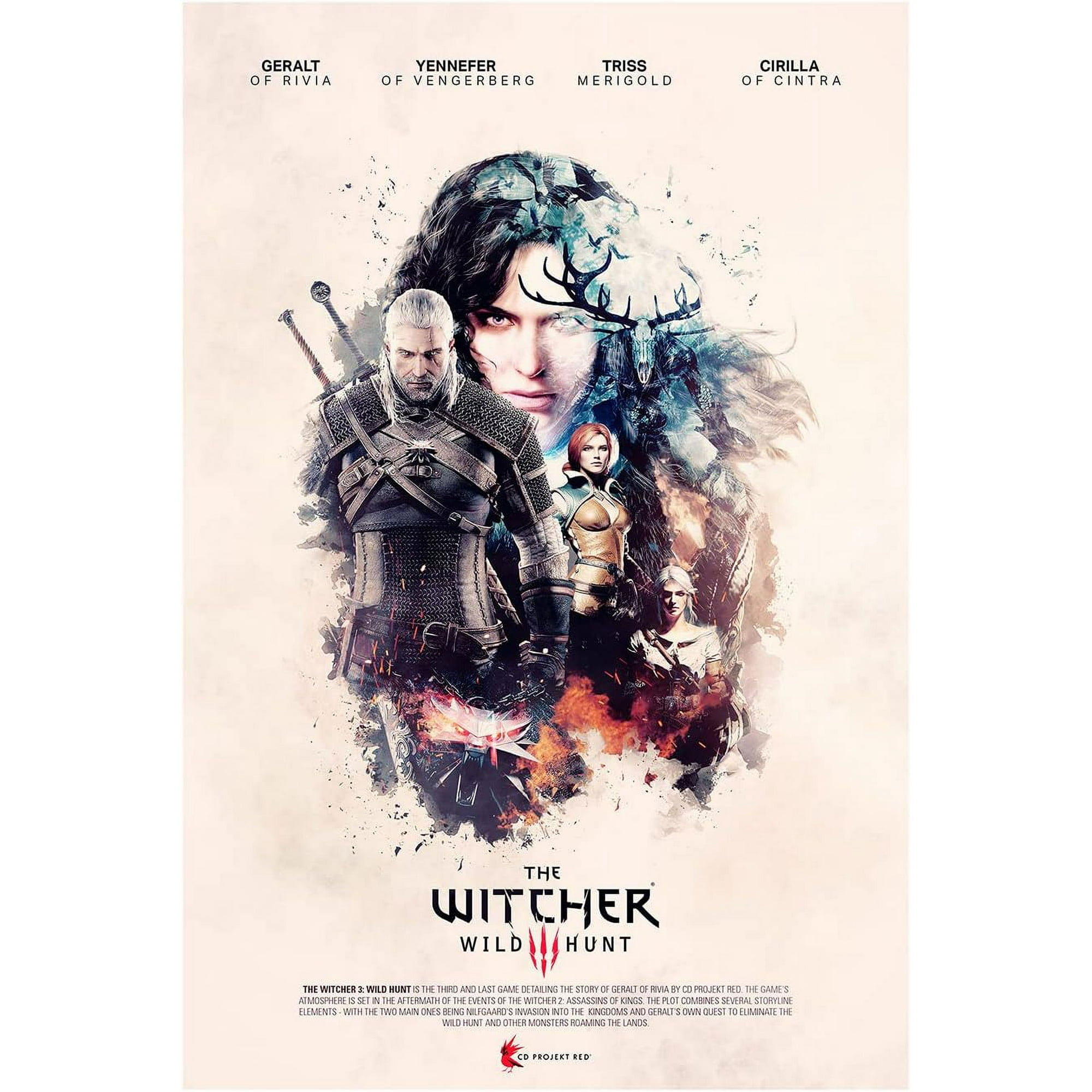 Click here for Pphaosho The Witcher Wild Hunt Poster Frameless Pa... prices