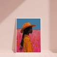 Black Cowgirl Art Print, Western Painting, Retro Decor ( Print ...
