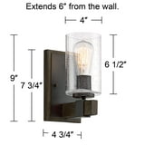 Franklin Iron Works Poetry 9" High Wall Sconces Light Lamp Fixture ...