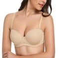 Wingslove Smooth Push-Up Backless Strapless Multiway Bra, Plus Size Underwire Contour Bra, Nude ...