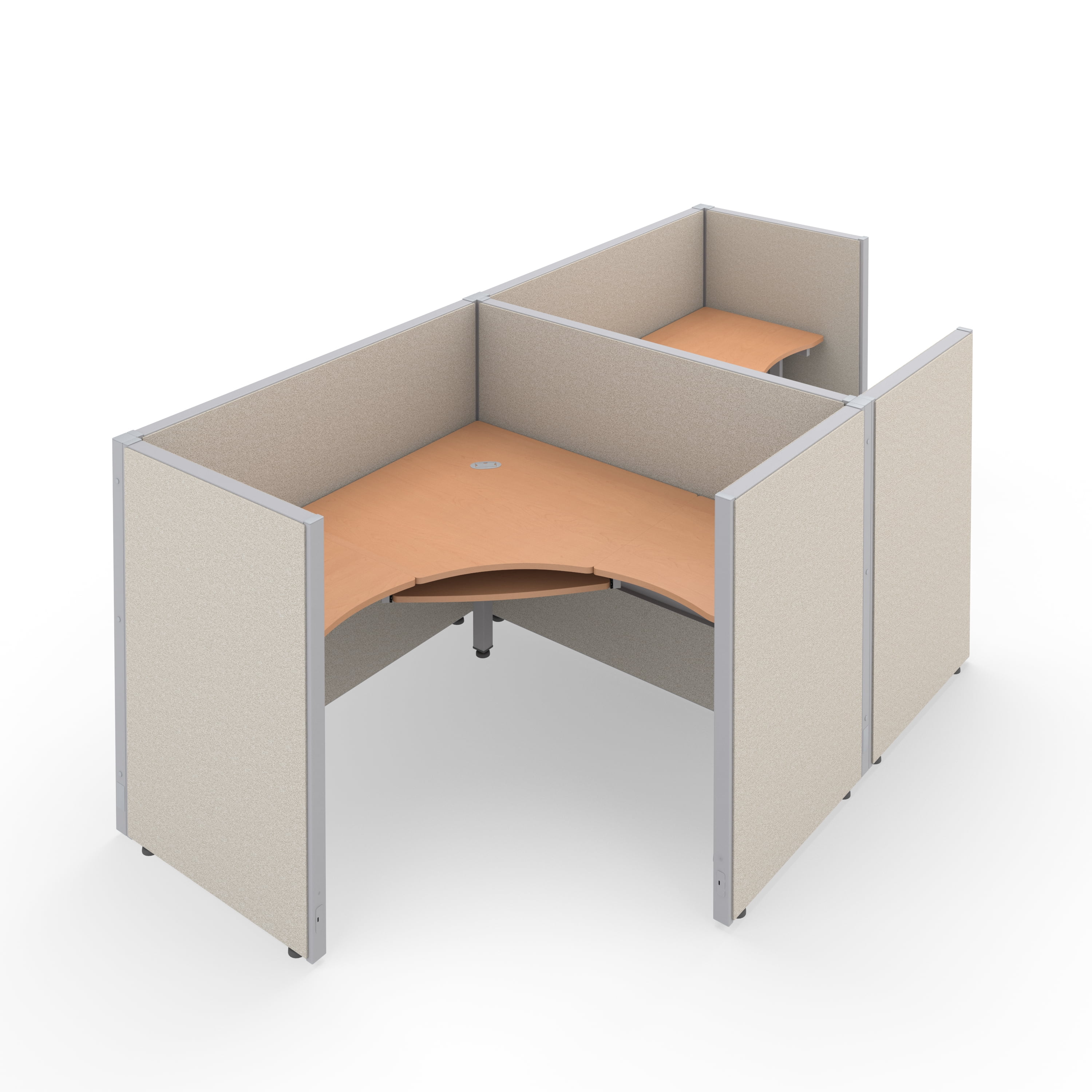 OFM Workstation Panel System 1x2 Configuration - Walmart.com