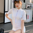Look Slim 2024 Hot One Piece Korean Ins Style Conservative Woman Beach