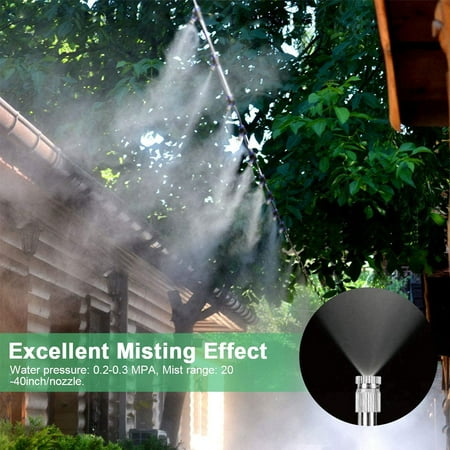 Fan Misting Kit Outdoor DIY Garden Fan Misting System Water-saving ...