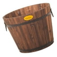 Nuolux Wooden Barrel Flower Decorative Pot, Large Indoor/Outdoor Garden ...