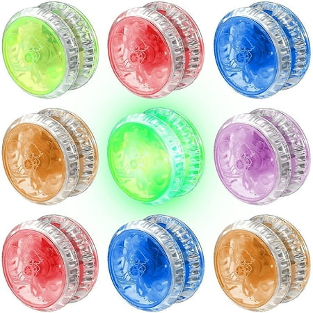 9 Pieces Yo-yo Led Light Yoyo Ball Bearing Responsive Yoyo Reactive ...