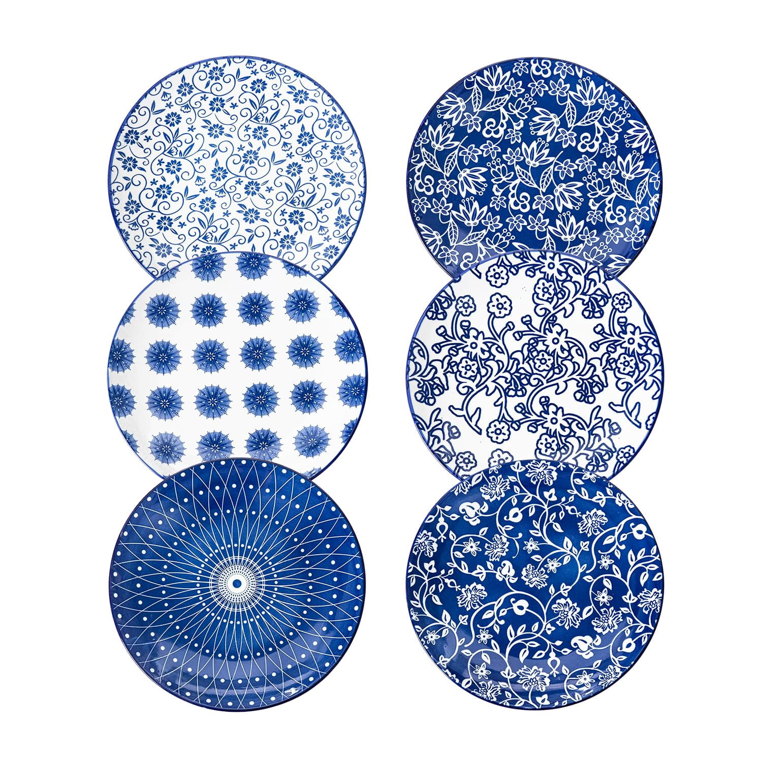 Cerkik Ceramic Salad Plates Set - 8.5 Inch / 21.5 cm Round Dessert ...
