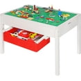 REDCAMP 2 in 1 Kids Activity Table with Storage Drawers, Wooden ...